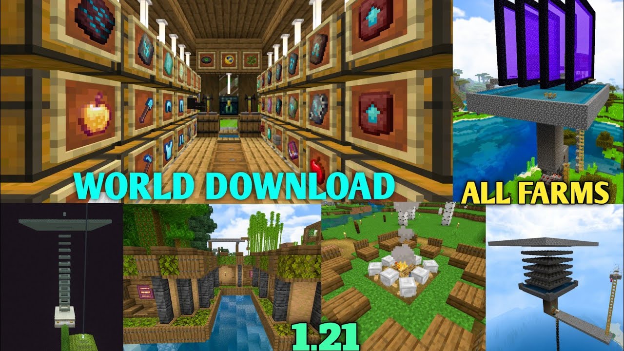 1.21 MINECRAFT SURVIVAL WORLD DOWNLOAD LINK || 1.20 BEST SURVIVAL WORLD ...