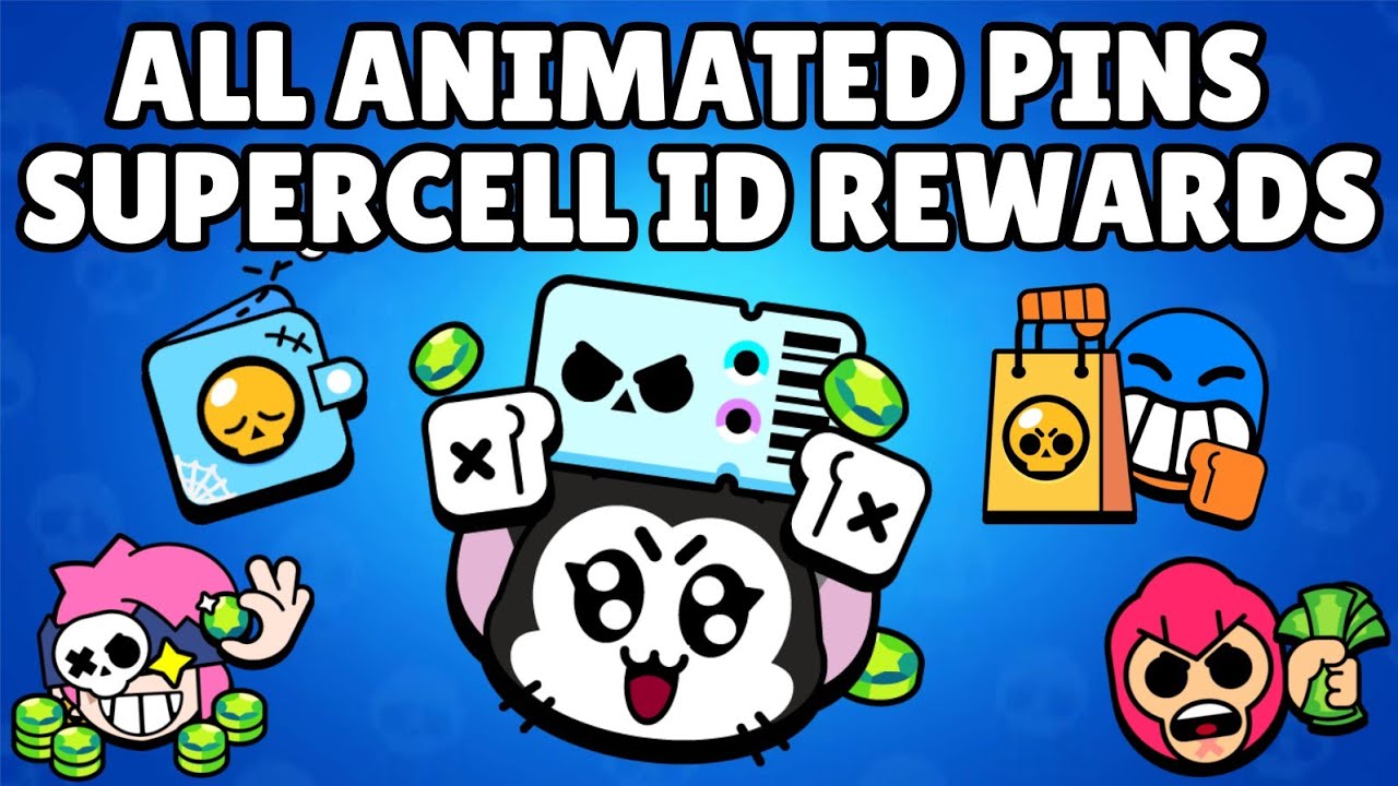 Supercell ID Rewards Pins (Animated) | Brawl Stars | Green Screen - YouTube