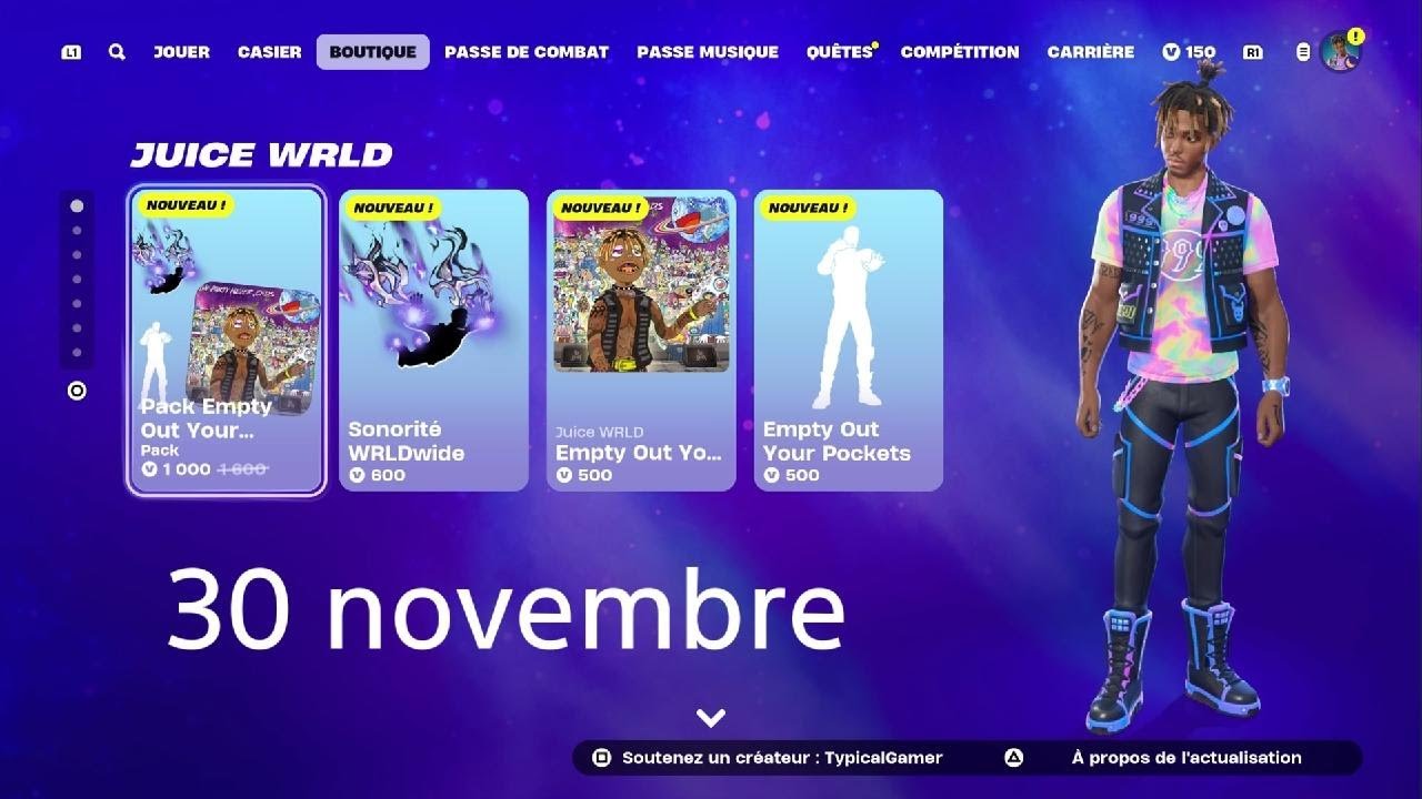 Nouveau pack Juice WRLD!!!boutique 30 novembre - YouTube