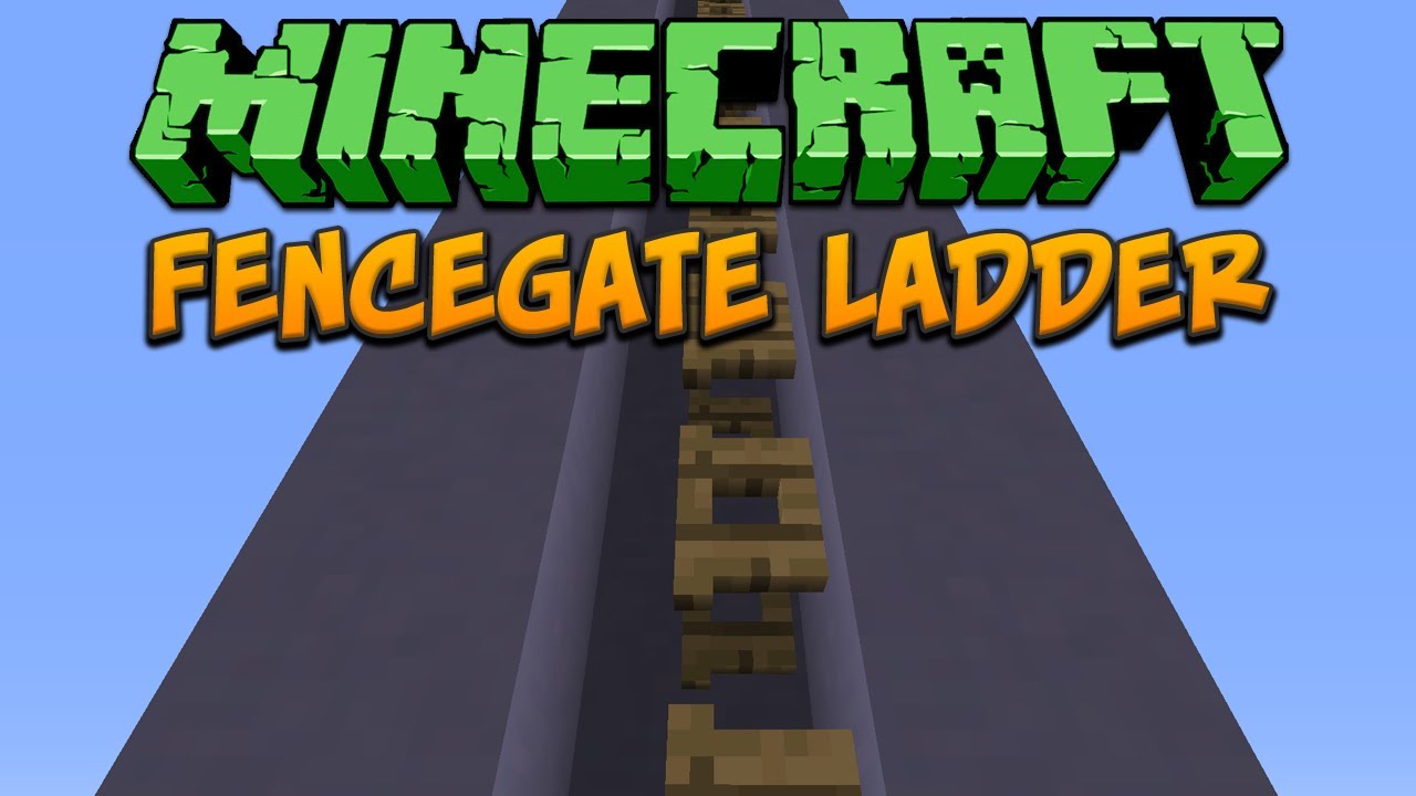 Minecraft: Fencegate Ladder Tutorial - YouTube