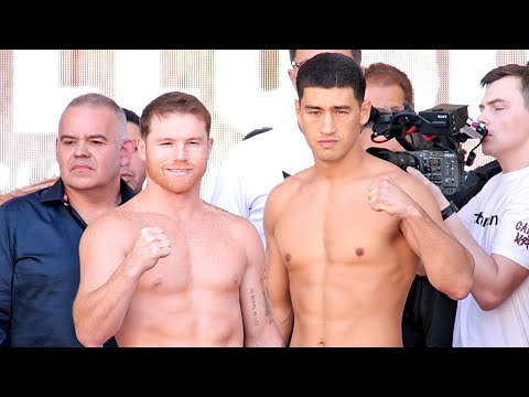 CANELO ALVAREZ VS DMITRY BIVOL - FULL WEIGH IN & FACE OFF VIDEO