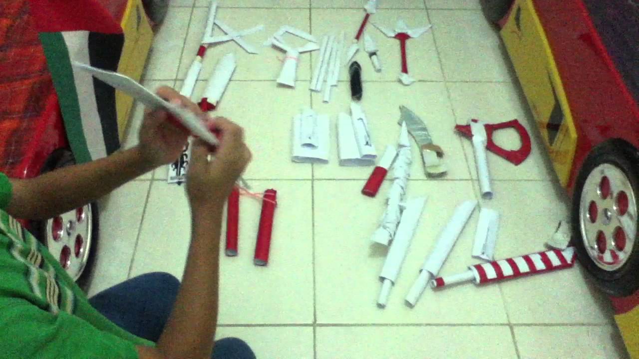 All my Paper weapon collection - YouTube
