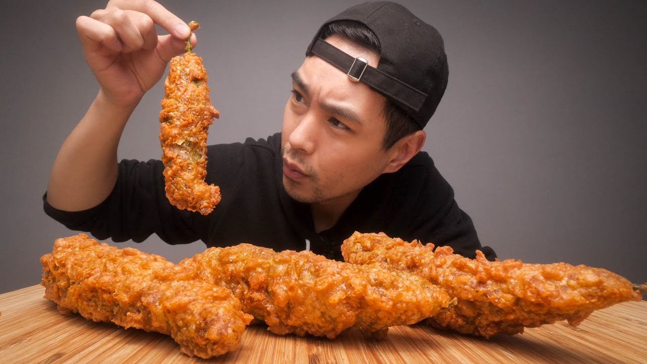 Meat Filled & Fried Chili Peppers - YouTube