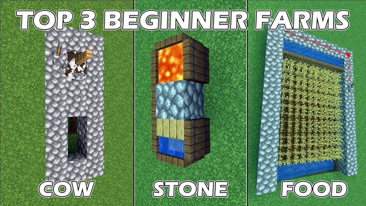 Top 3 Beginner Farms In Minecraft | Singhz Gaming @minecraft @minecraft ...