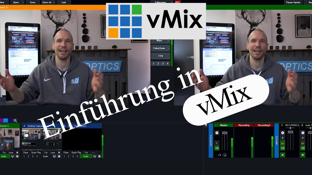 vMix Einführung: Wie sieht vMix aus und wo kann ich was finden? - YouTube
