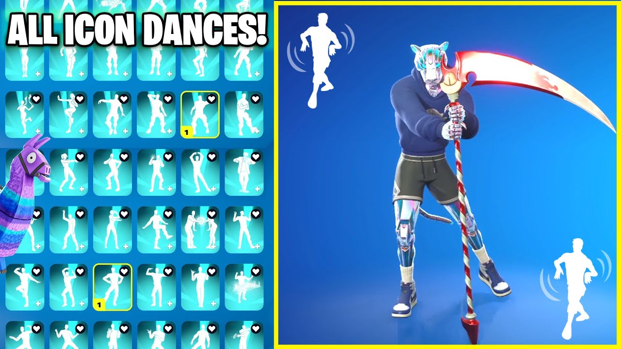 ALL ICON SERIES EMOTES & DANCES IN FORTNITE! - YouTube