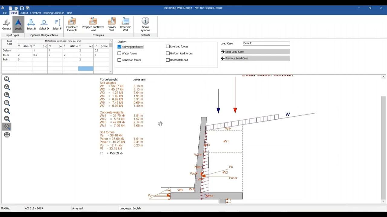 Retaining Wall Design with Prokon تصميم الحوائط الساندة باستخدام برنامج بروكون - YouTube