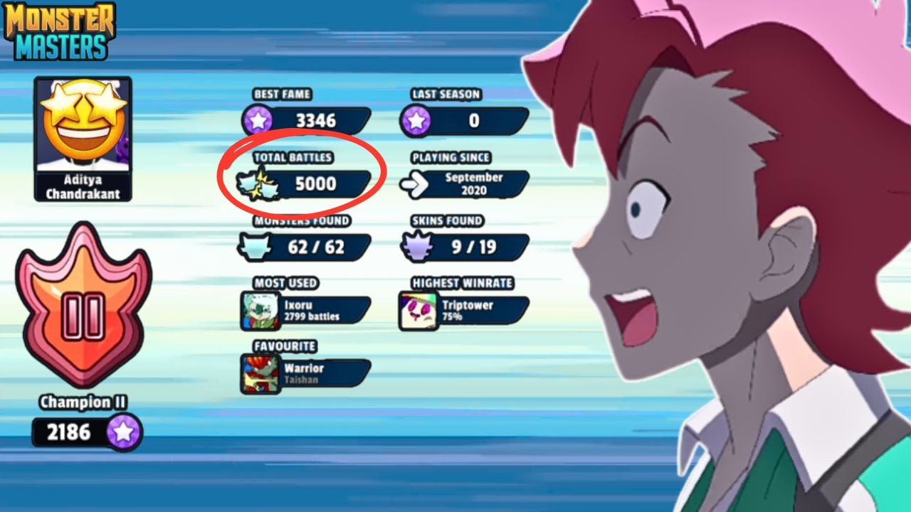 I COMPLETED 5000 BATTLES IN MONSTER MASTERS - YouTube
