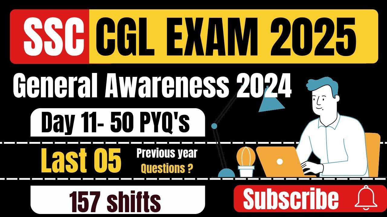 Day 11~50 PYQ's|SSC CGL PYQ'S SERIES|General Awareness|Last 05 year PYQ ...