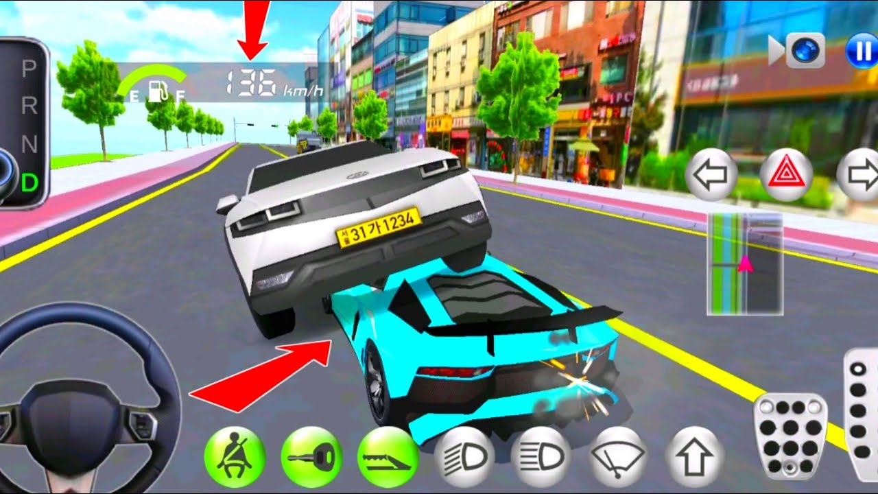 The big white car ran over my car || 3D Driving Class Simulator || 3D ...