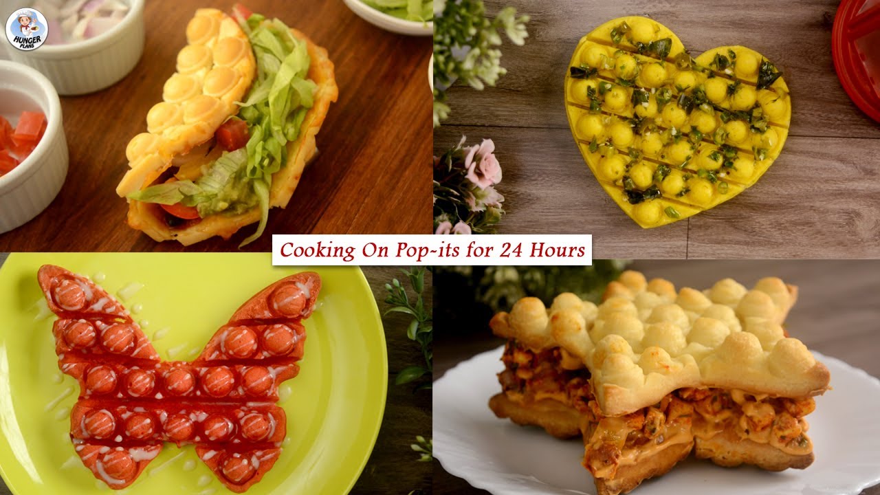 Cooking All My Meals Using Only Pop-It Toy For 24 Hours | Pop-It Food ...