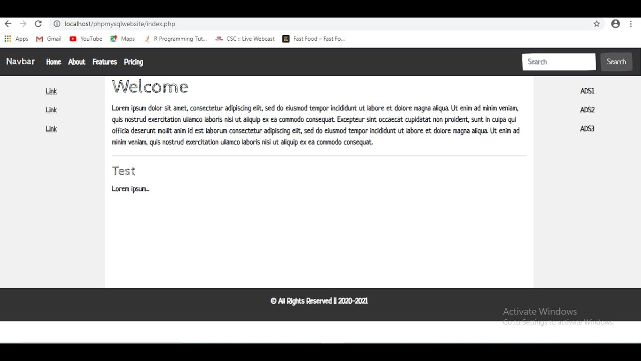 PHP MYSQL Bootstrap Based Website - Creating a First PHP Bootstrap Web ...