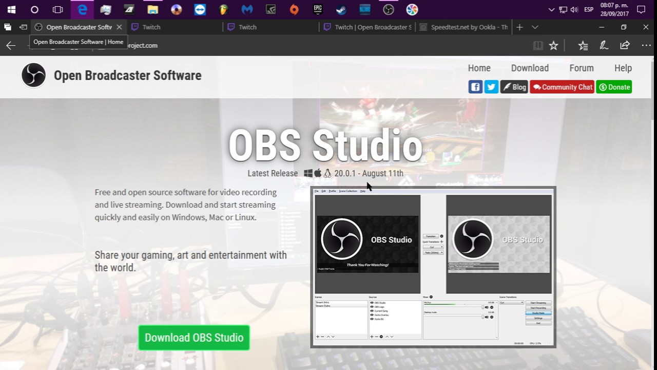 Como configurar OBS Studio para Twitch 2017 - Tutorial - YouTube