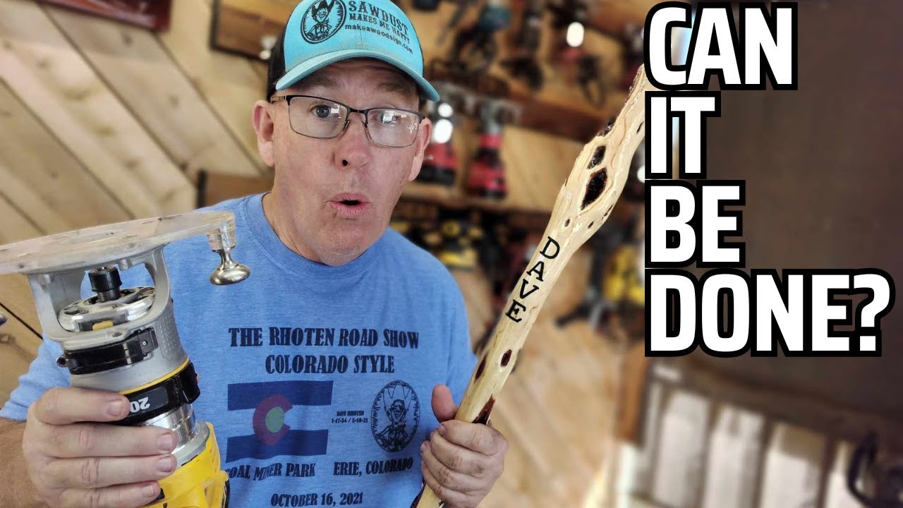 Freehand Carving On A Round Surface With A Palm Router - YouTube