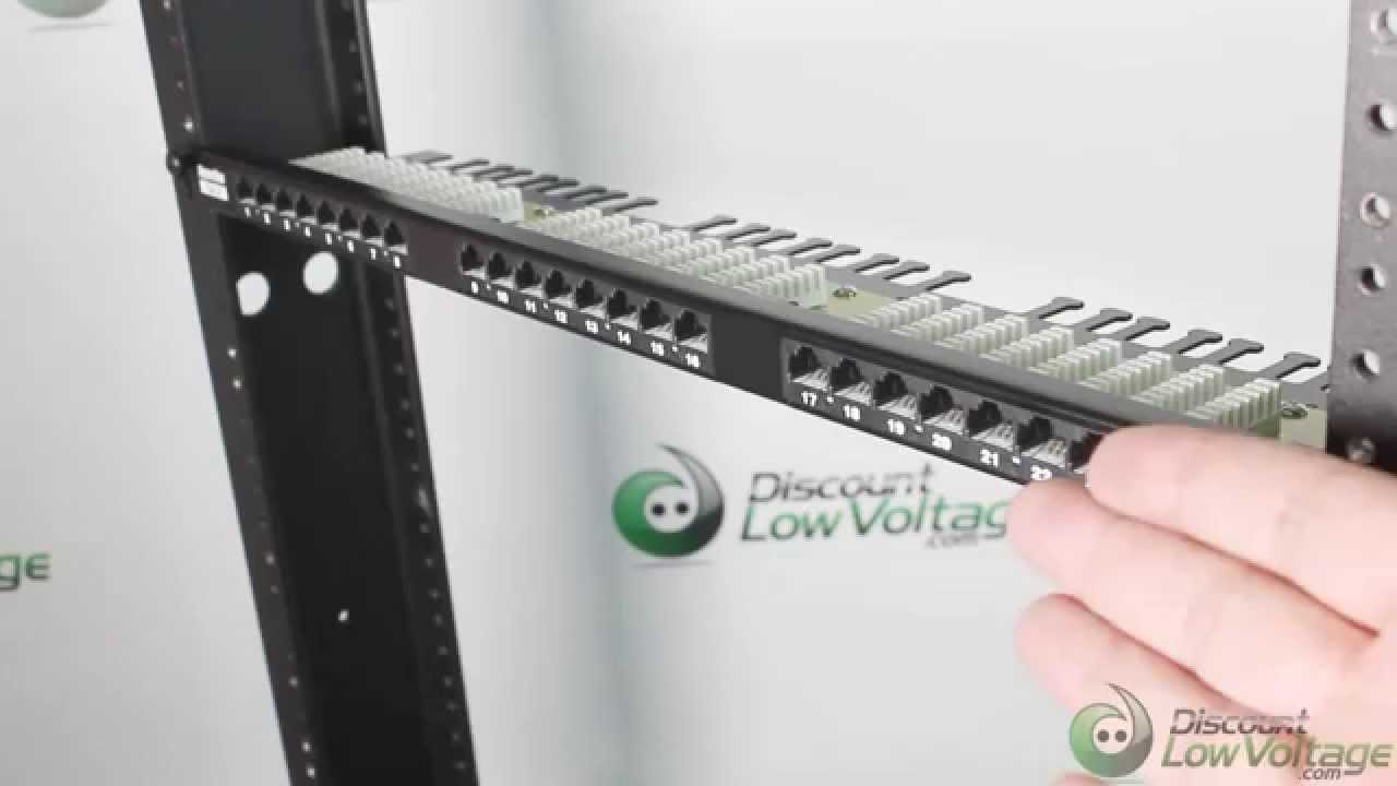 Space Saver Cat6 Patch Panel 24 port by Hyperline - YouTube