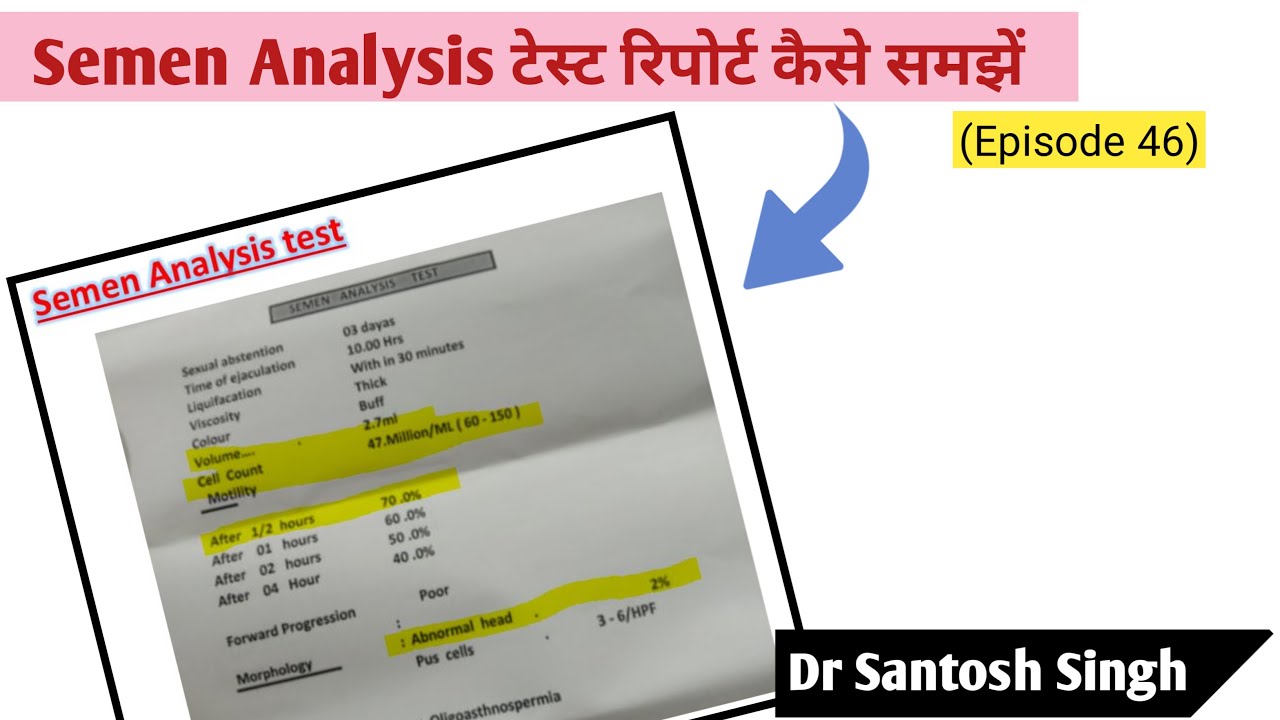 How to Read Semen Analysis Test Report? Infertility (Episode 46) Dr ...