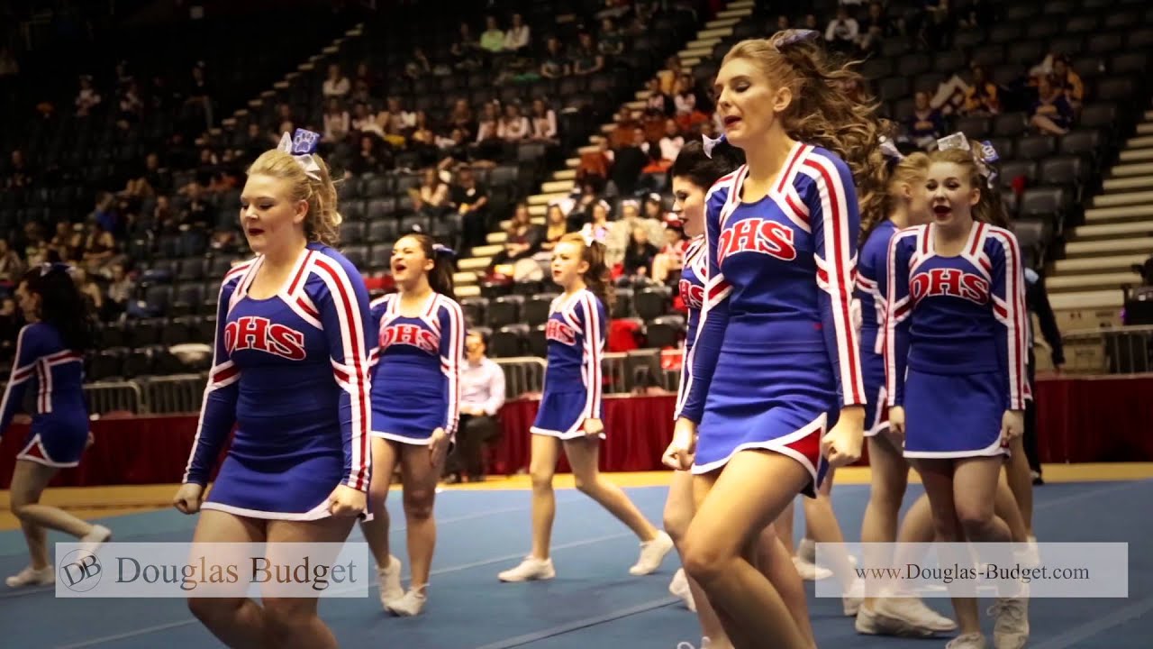 DHS Cheer Team performs at state competition - YouTube