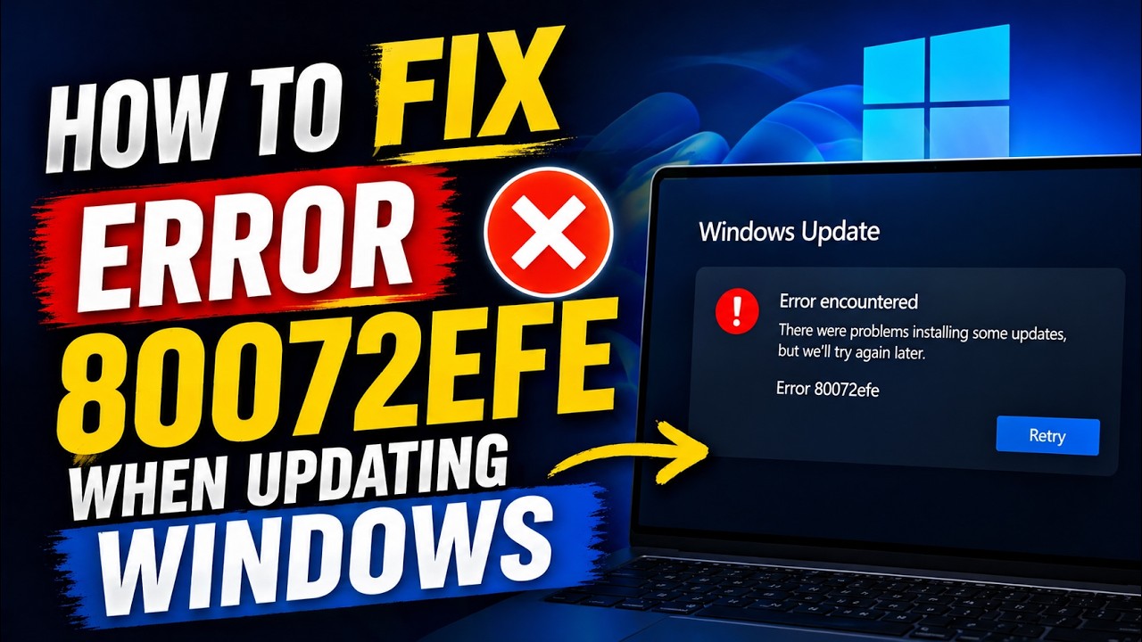 How to Fix Error 80072efe When Updating Windows - YouTube