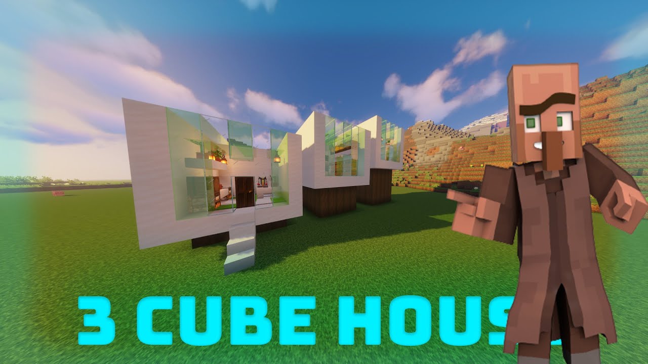 Minecraft - Very Easy High Tech Cube House [Tutorial] - YouTube