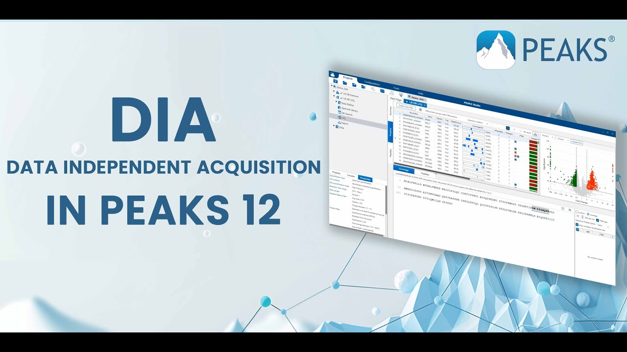 DIA (Data Independent Acquisition) PEAKS Tutorial - YouTube