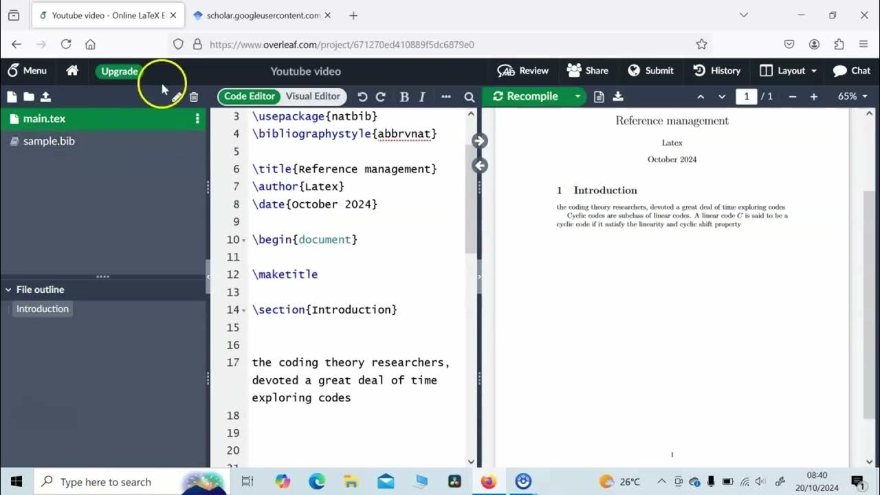 How to Add references in latex with natbib (Overleaf) - YouTube