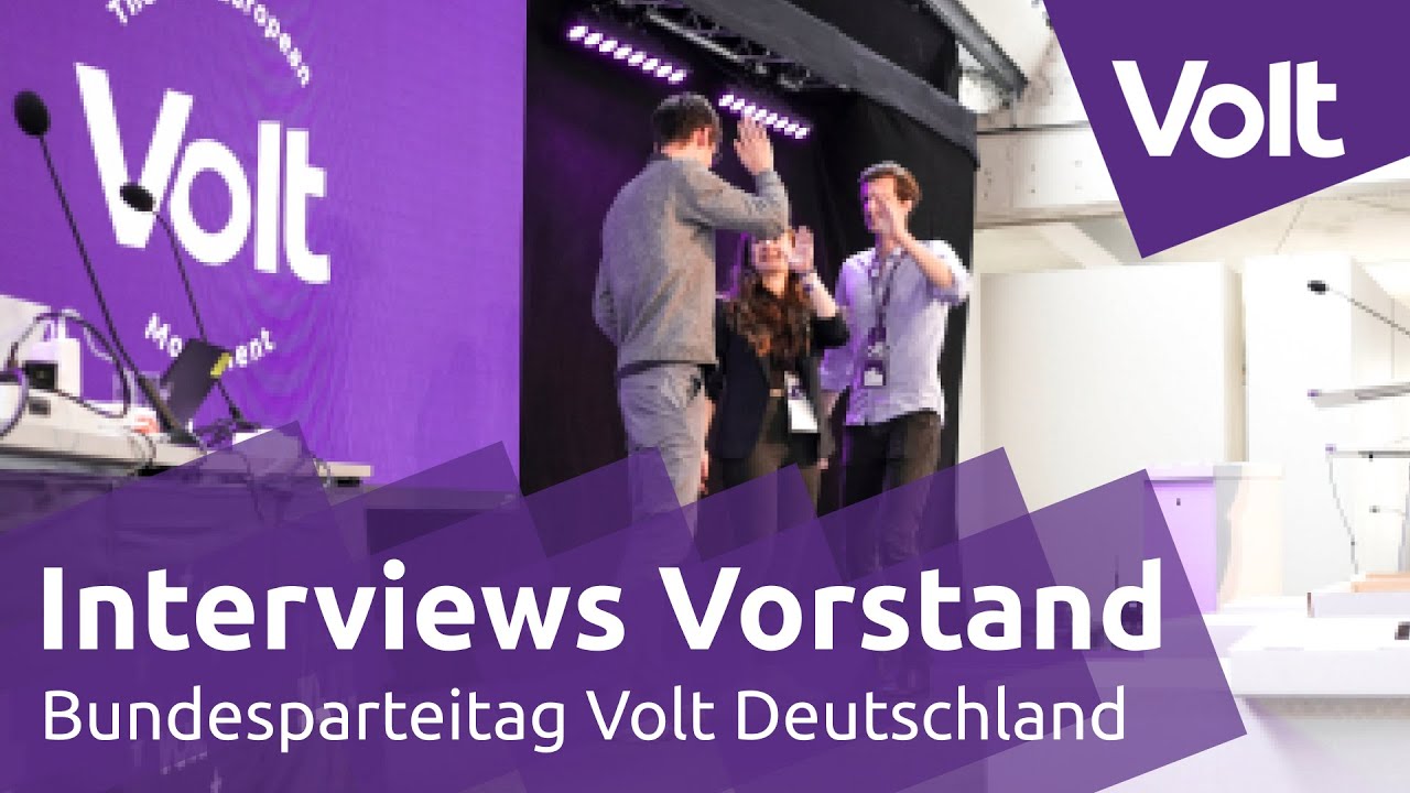 Volt - Interviews mit dem neuen Vorstand beim Volt Deutschland ...