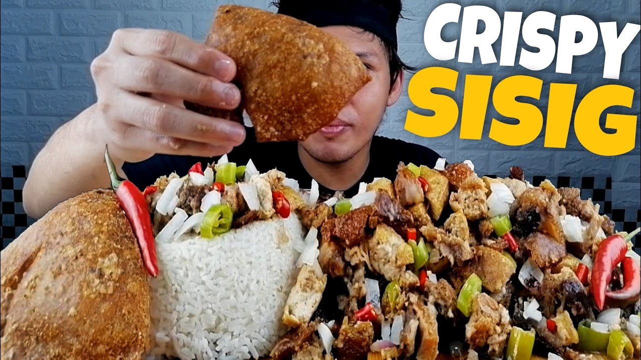 MOUNTAIN OF CRISPY PORK SISIG MUKBANG | PUTOK BATOK | MUKBANG ...