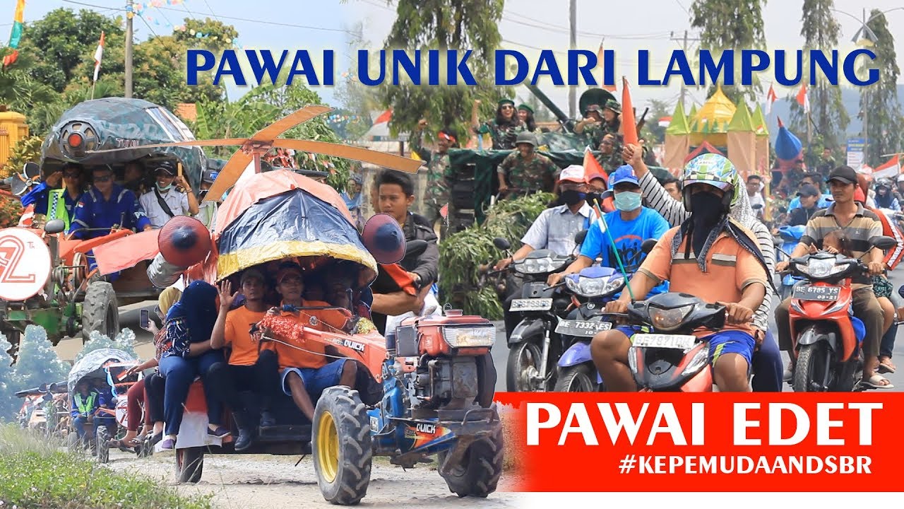 Pawai hand traktor (Edet) meriahkan hari kemerdekaan - YouTube