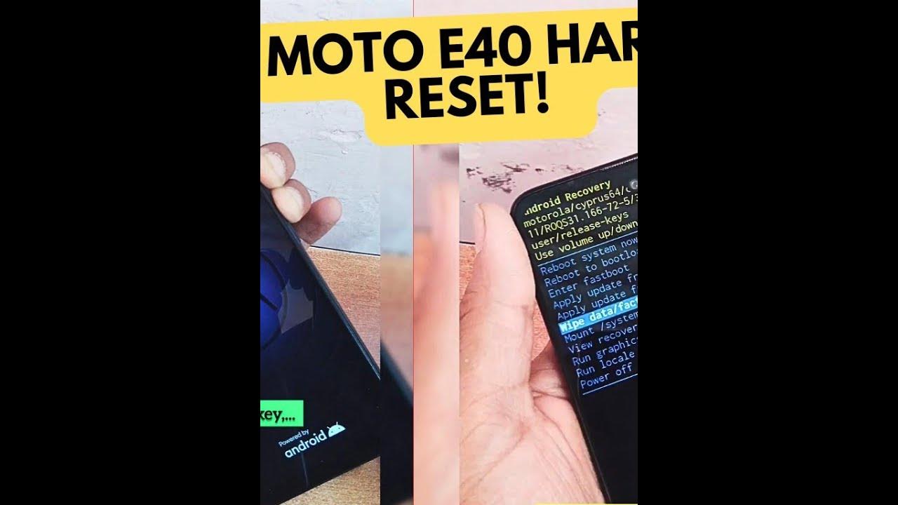 Motorola moto e40 hard reset | frp bypass - YouTube
