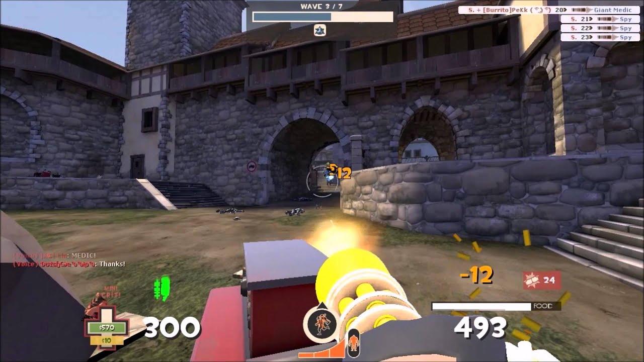 MVM heavy gameplay with golden minigun on mvm_rottenburg - YouTube