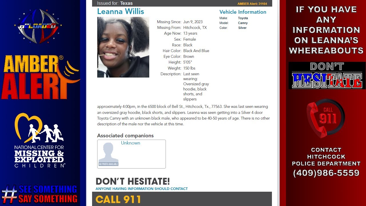 AMBER Alert: Leanna Willis | Bethea's Byte Reloaded - YouTube