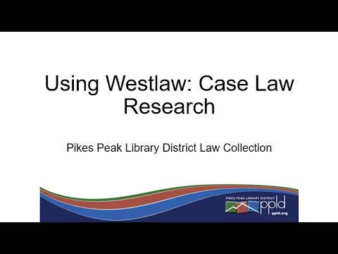 Using Westlaw: Case Law Research - YouTube