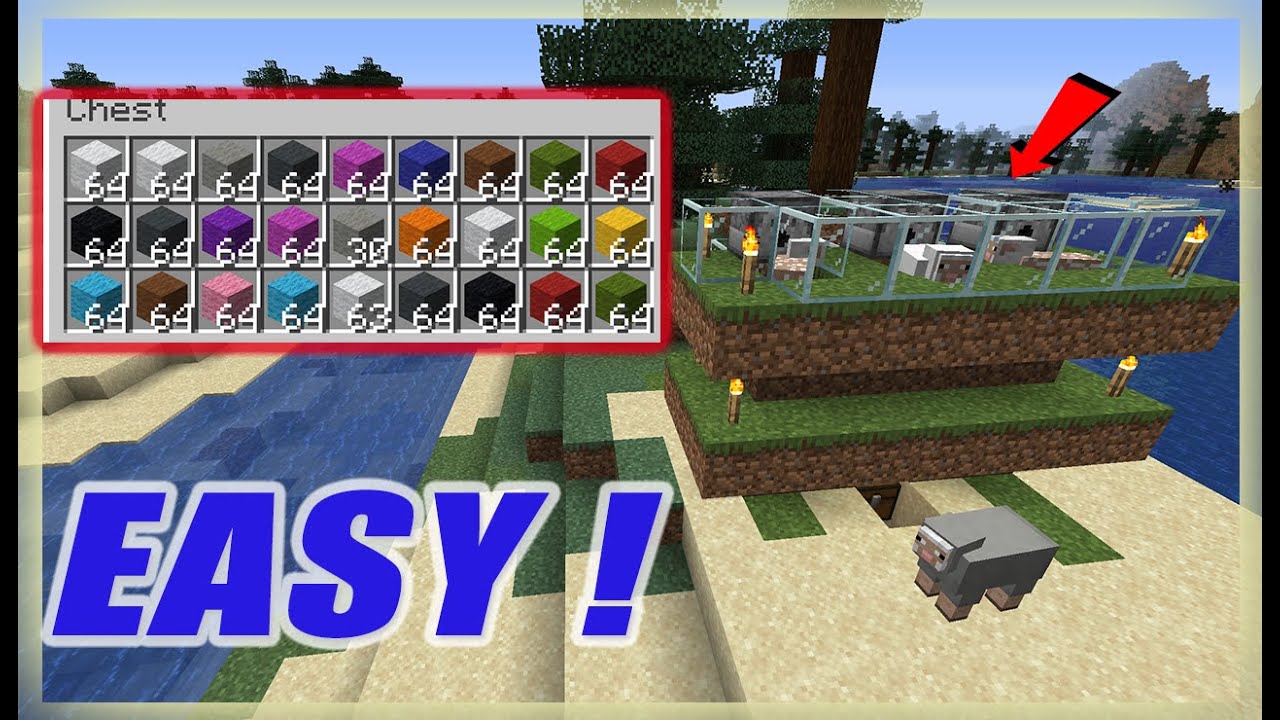 SIMPLE Automatic Wool farm - YouTube