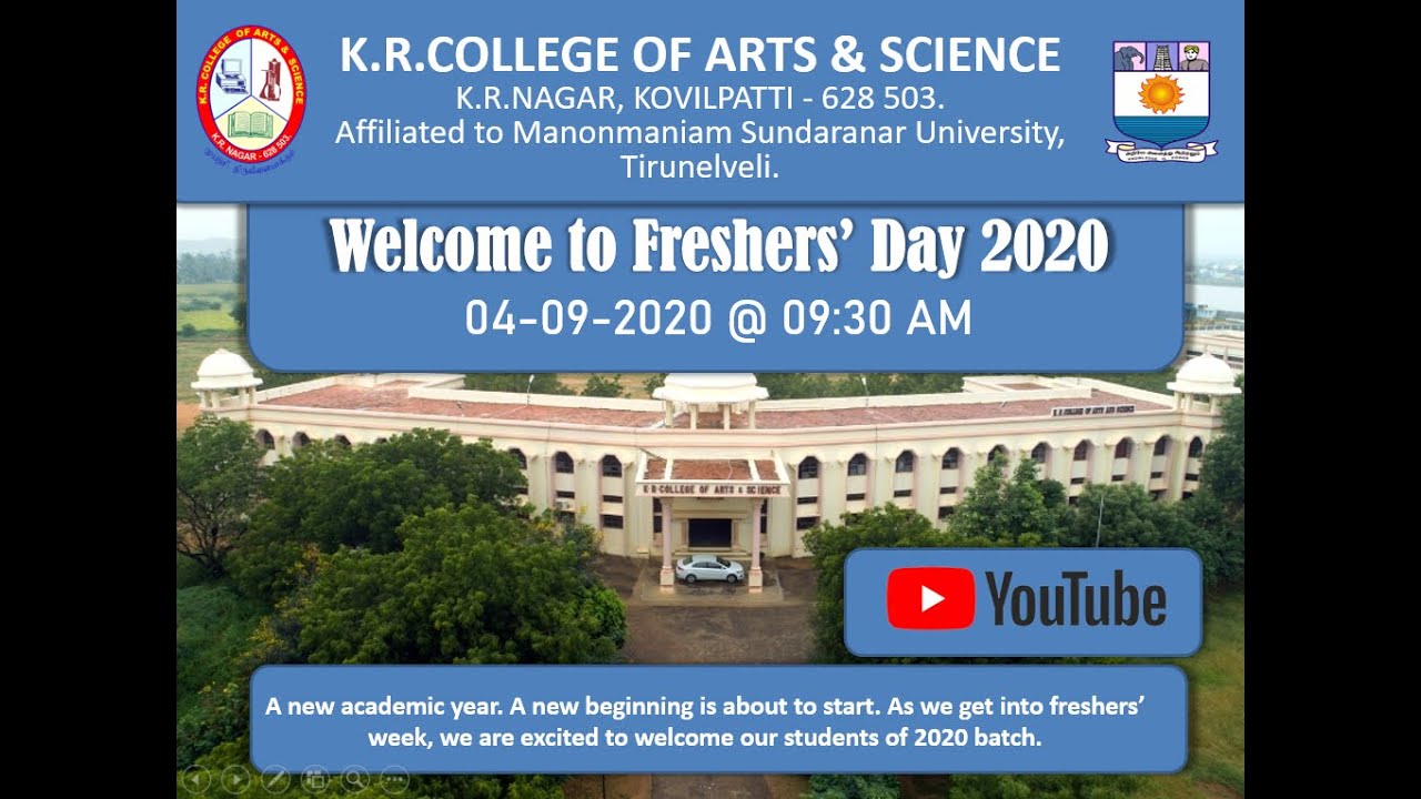 Welcome to Freshers’ Day 2020 - YouTube