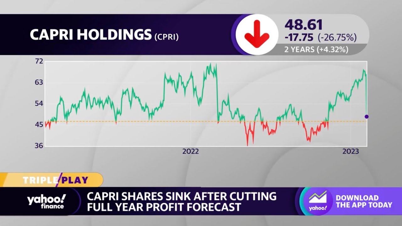 Capri stock sinks following earnings miss, cut to full-year forecast ...