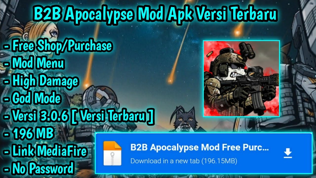 B2B Apocalypse Mod Free Purchase Dan Mod Menu Versi 3.0.6 (Versi ...