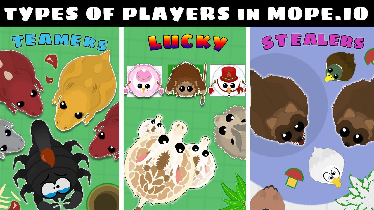 11 TYPES OF PLAYERS in MOPE.IO || FUNNY MOMENTS|| - YouTube