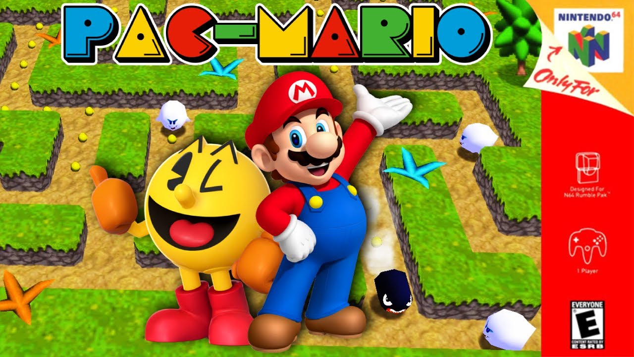 Pacmario - Hack of Super Mario 64 [N64] - YouTube