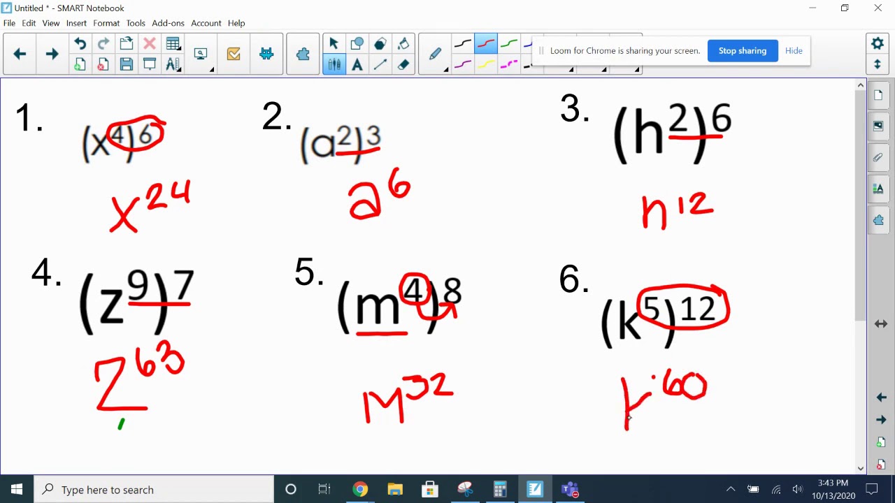 Laws of Exponents: Power to a Power & Power of a Product Rules - YouTube