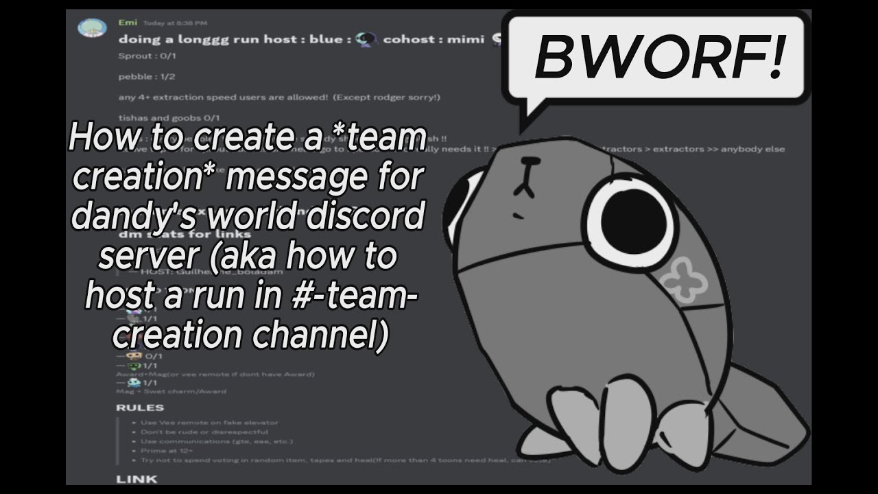 How to host runs in dandy's world discord server🤔 - YouTube