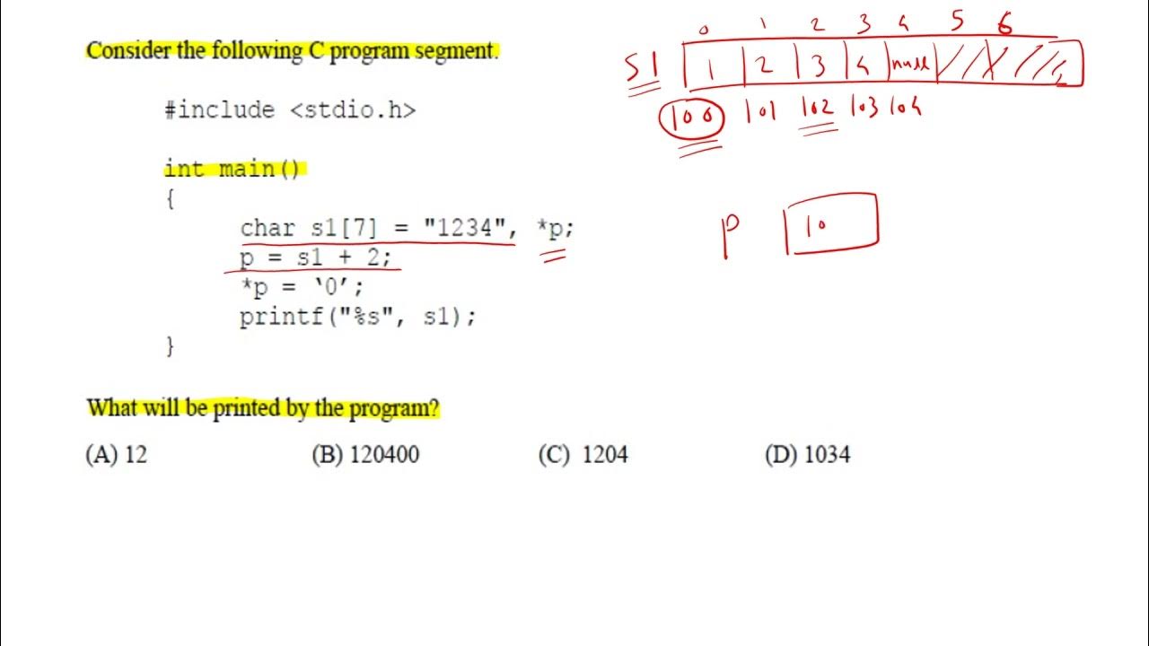 Array and Pointer GATE CSE Exam Question - YouTube