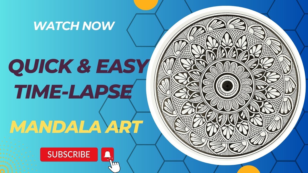 How to draw Quick & Easy Mandala. Time - Lapse Mandala Art ...