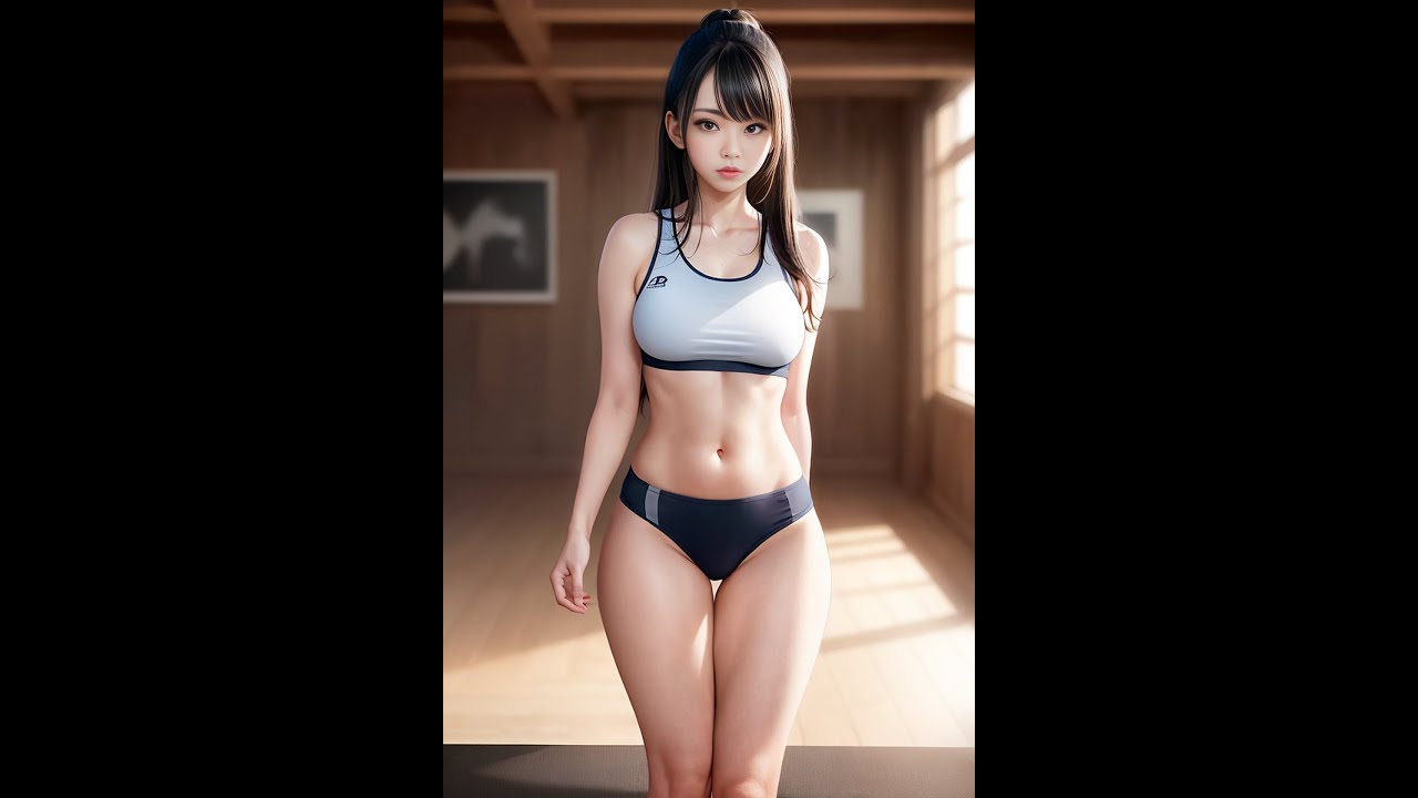 AI Walker Lookbook - Semi realistic beautiful AI girl with gym & sport swear - full video - #2 ...