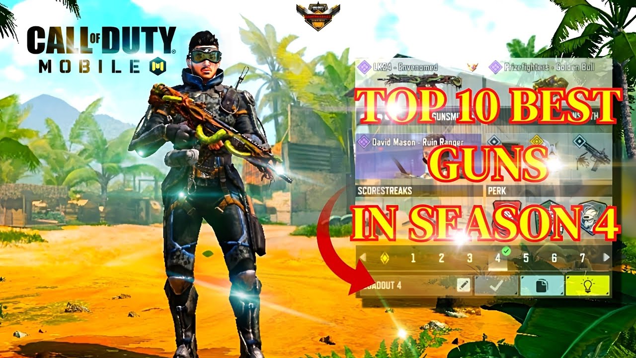 Top 10 Best AR in Season 4 CODM // Gunsmith Loadout/Class Setup // Cod ...