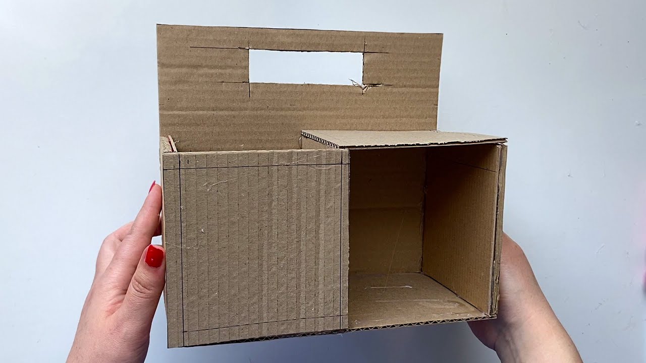 DIY How to make an organizer out of cardboard | A simple cardboard idea ...
