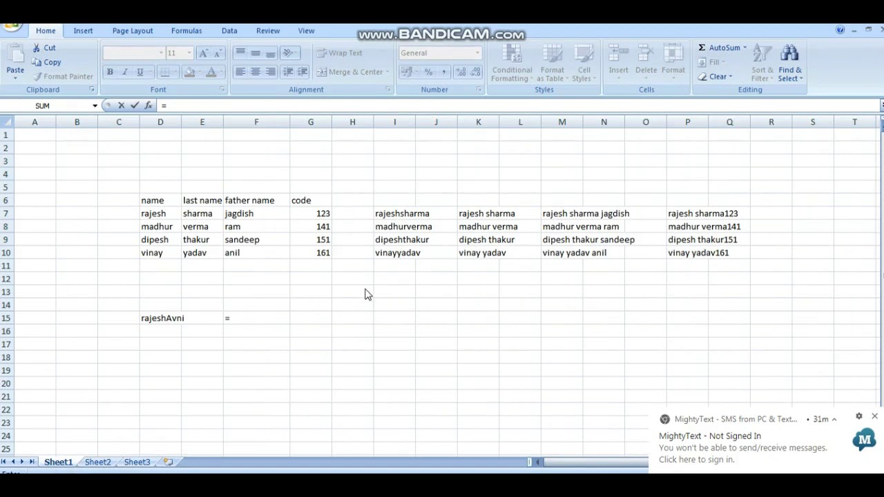 How To Combine Text From Two Or More Cell In One Cell MS Excel In Hindi how-to-combine-text-from-two-or-more-cell-in-one-cell-ms-excel-in-hindi