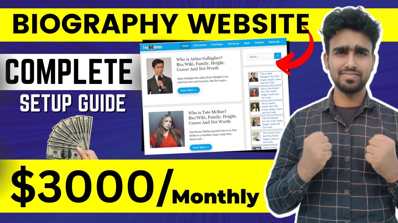 How to Create a Biography Website? Biography blog बनाके 2 लाख महीना ...