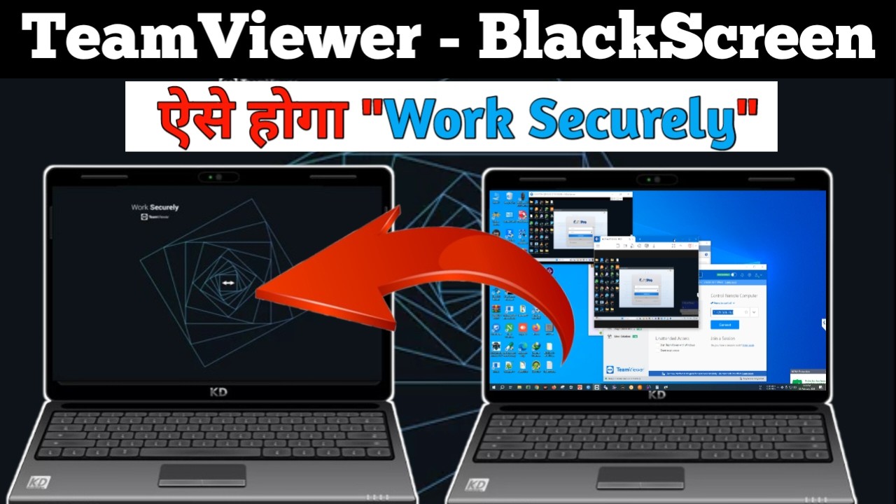 TeamViewer Black Screen | Work Securely | Work Hidden on TeamViewer 😱 ...