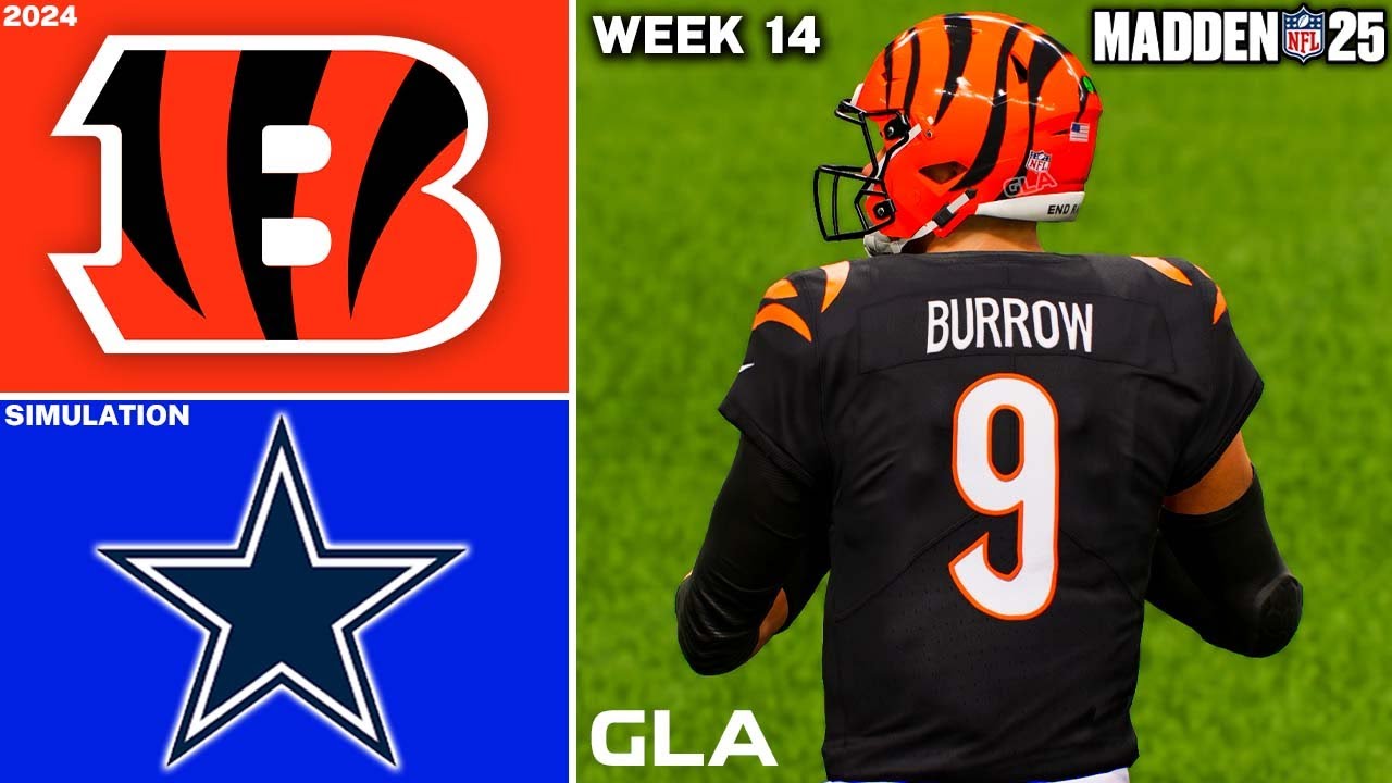 Bengals vs. Cowboys | Week 14 Simulation | Joe Burrow | Madden 25 ...