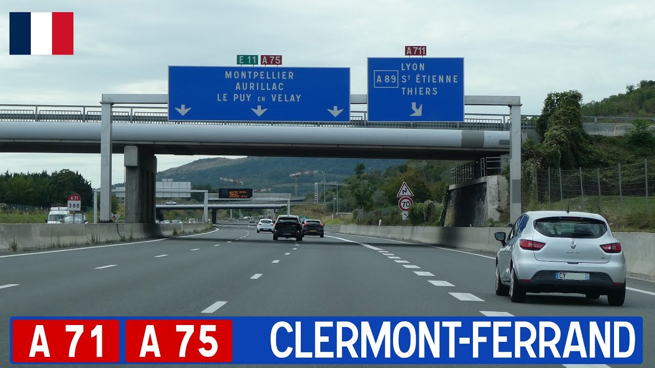 A71 + A75 Clermont-Ferrand - YouTube